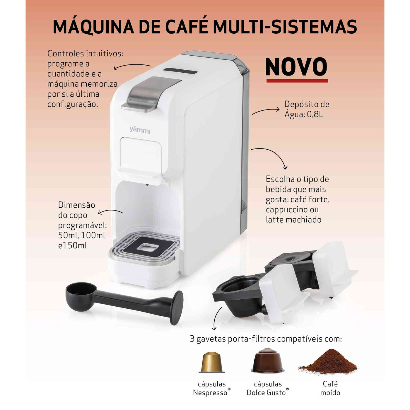 Máquina de Café Multi-Sistemas YammiHome Story